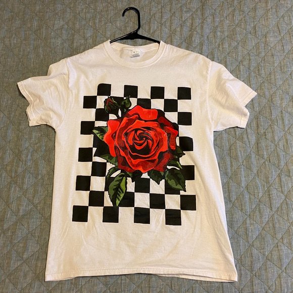 Tops | Graphic Rose Tee | Poshmark